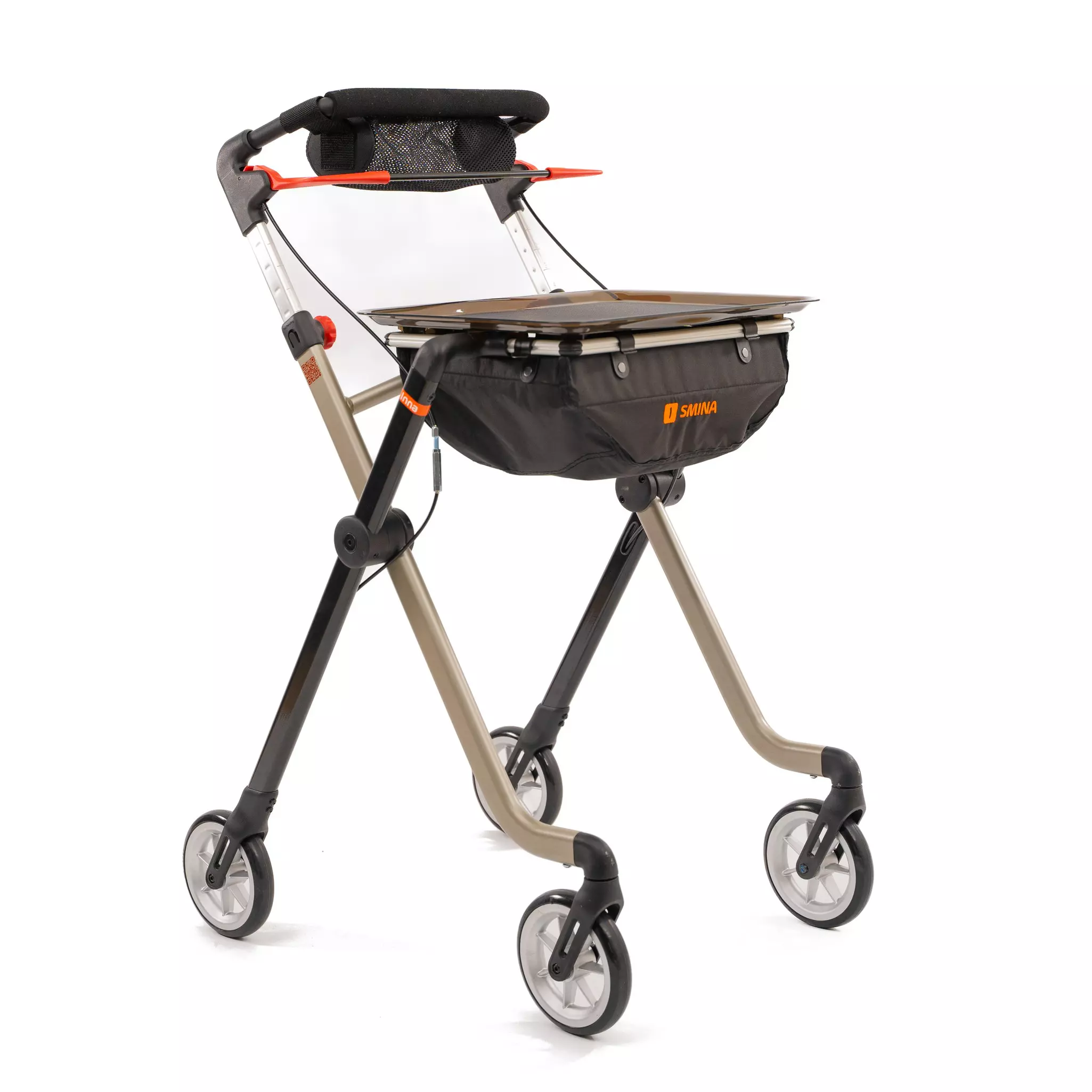 Der SMINA Indoor Rollator - mit Tablett und Korb | SMINA